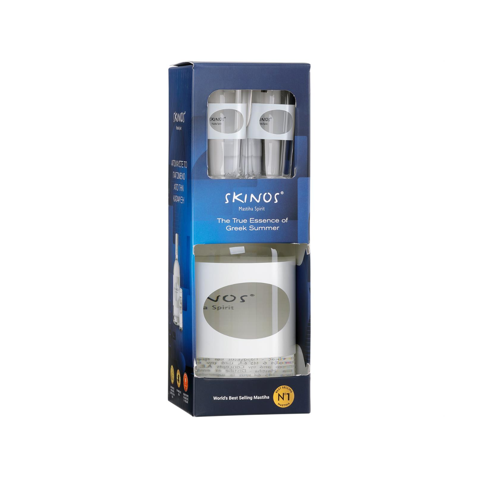 Skinos Mastiha Spirit Likör 30% 0,7l + 2 Gläser D&S Concepts bei Jass ...